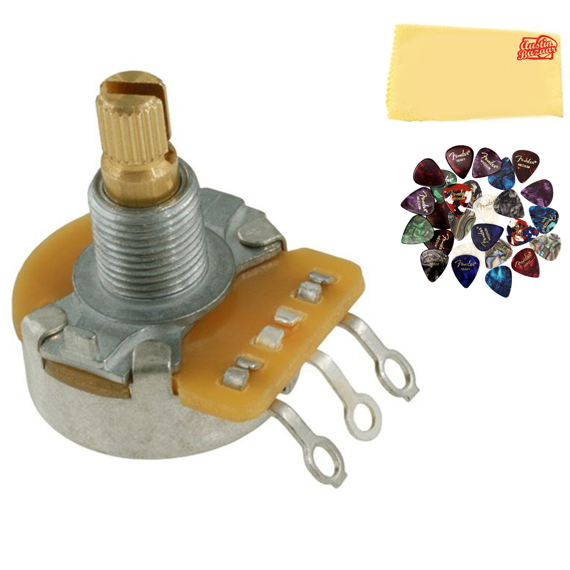 Allparts EP-0085-B00 CTS 250K Split Shaft Audio Pot w/ Fender Picks ...