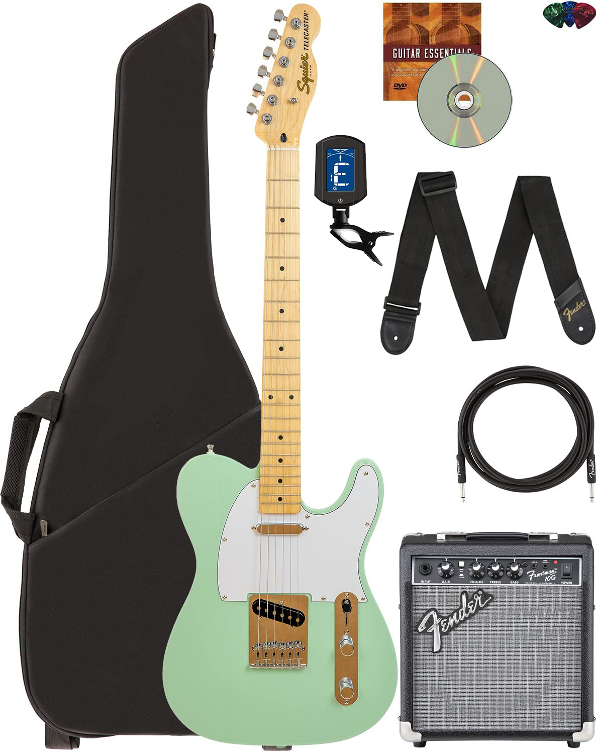 Fender Squier Affinity Telecaster - Surf Green w/ Frontman 10G ...