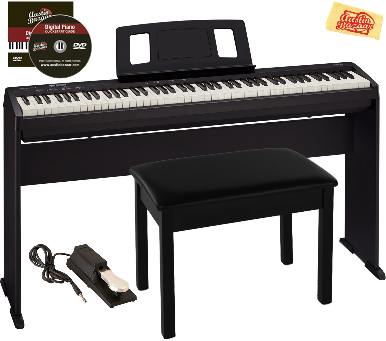 Roland FP-10 Digital Piano w/ Furniture Stand